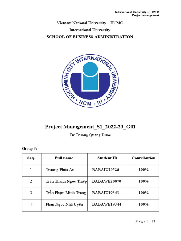 Assignment 11 Chapter 11 Group 3 Pdf Project Management 