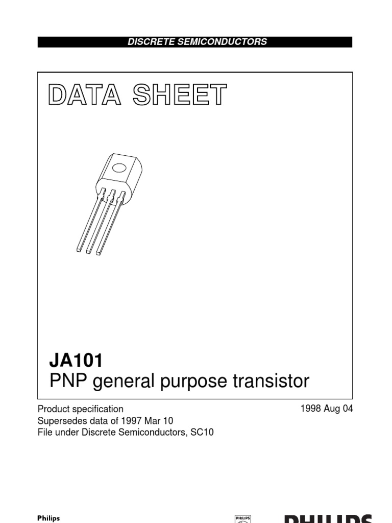 Data Sheet: PNP General Purpose Transistor | Download Free PDF ...