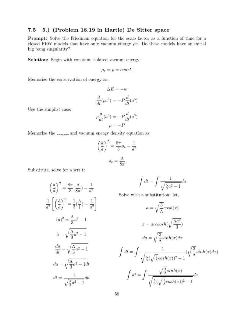 Introduction To General Relativity Solutions 61-65 PDF | PDF ...