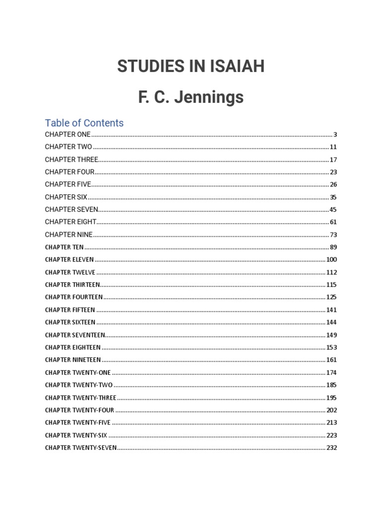Studies in Isaiah PDF | PDF | Jesus | Isaiah
