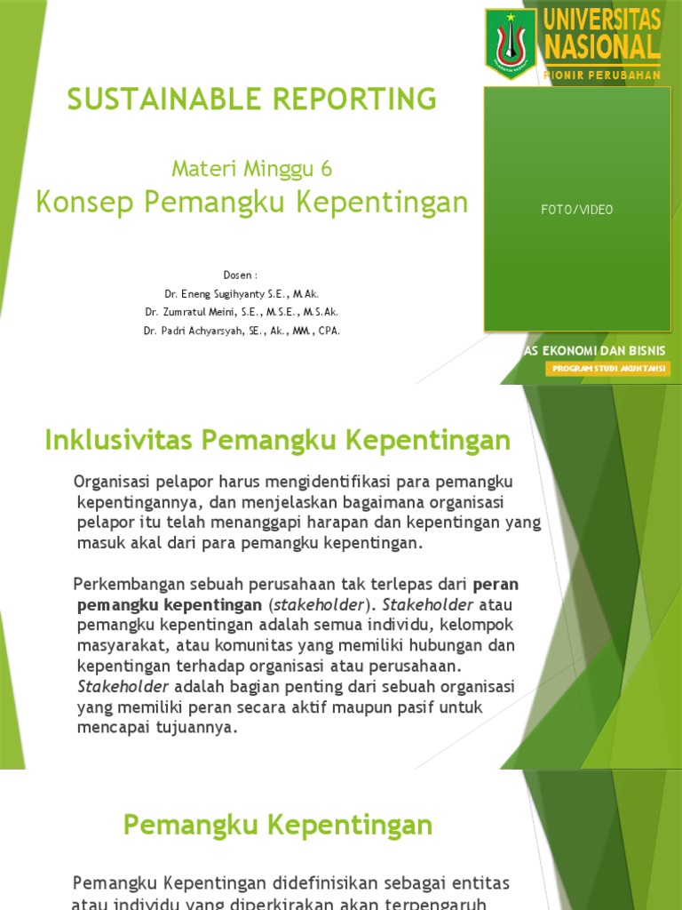 Materi 6 Sustainable Reporting | PDF