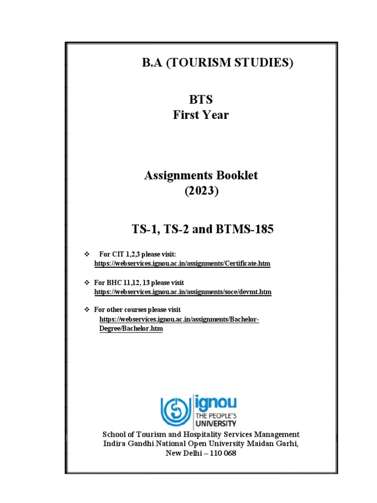 BTS 1st YEAR | PDF | Tourism
