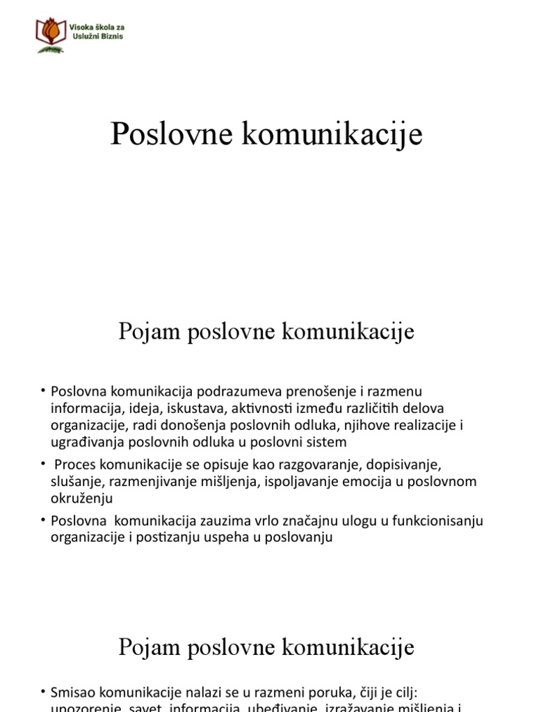 2.godina - Poslovne Komunikacije | PDF
