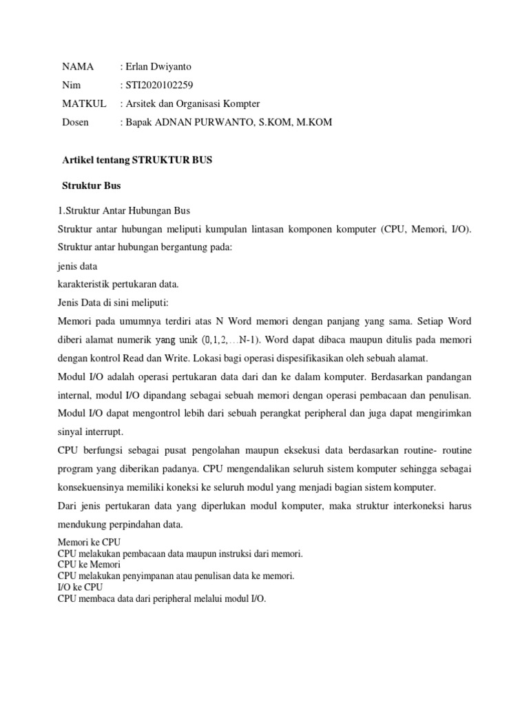 Tugas Arsitek Dan Organisasi Komputer | PDF | Teknologi & Rekayasa