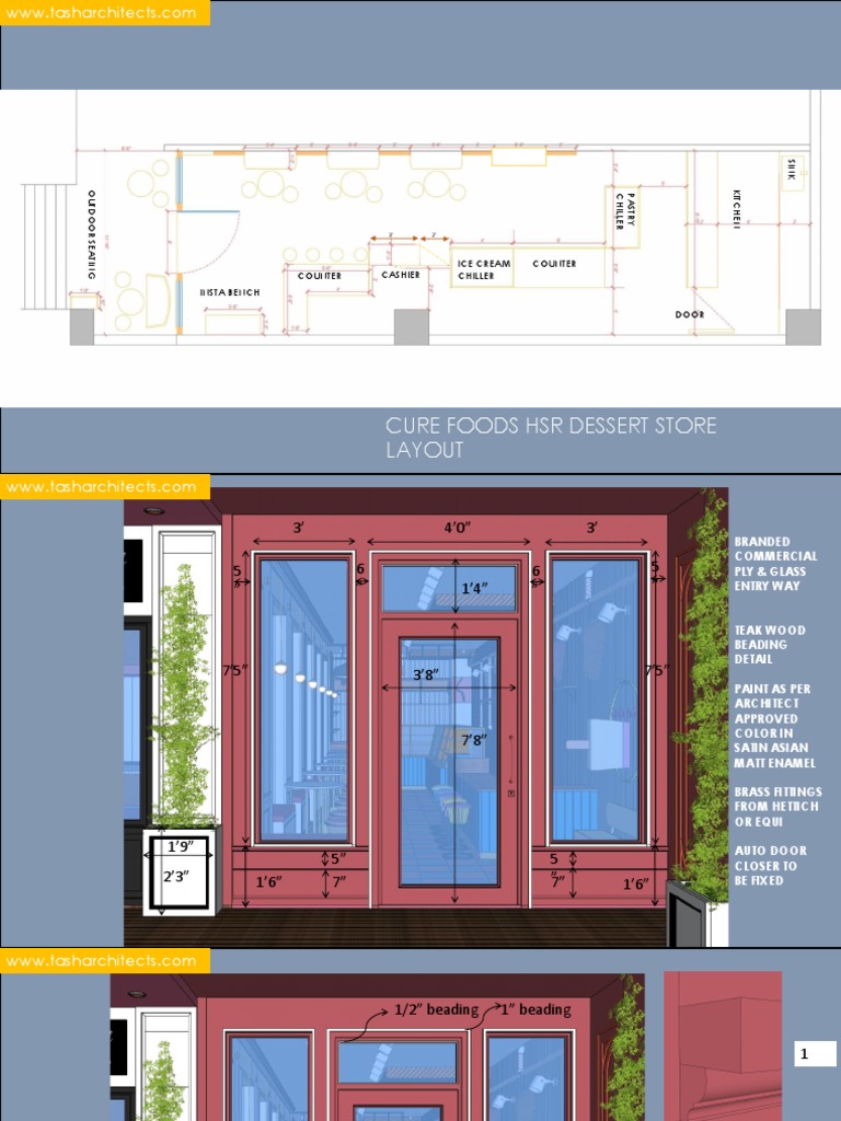 Ice Cream Store Layout Design | PDF | Building Engineering