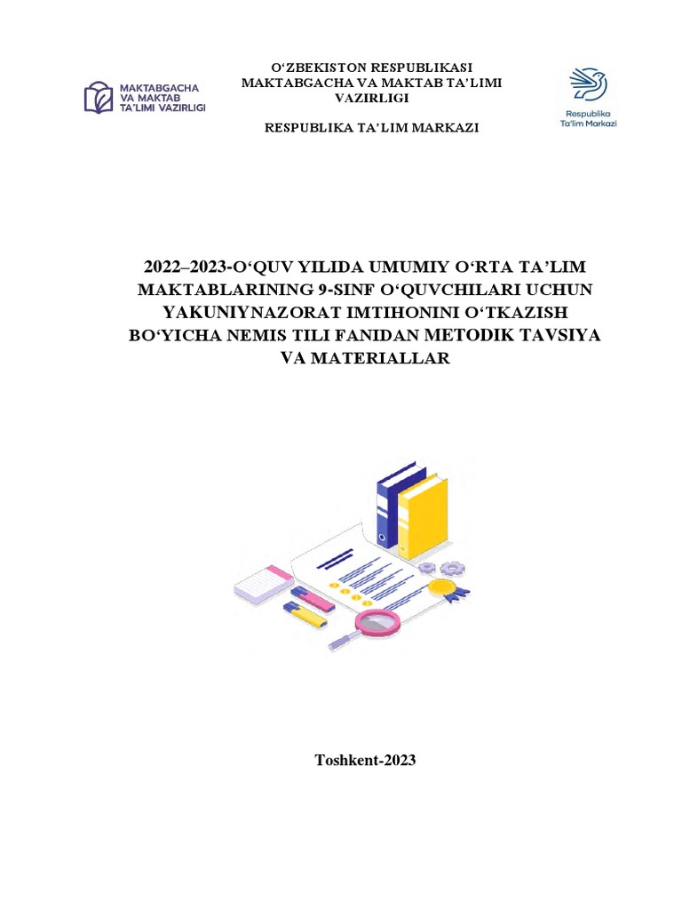 Nemis Nili 9-Sinf 2023 | PDF