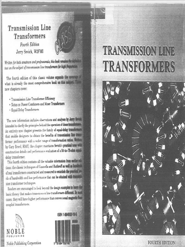 Transmission Line Transformers (RF) 4th Ed. - J. Sevick (2001) WW PDF | PDF