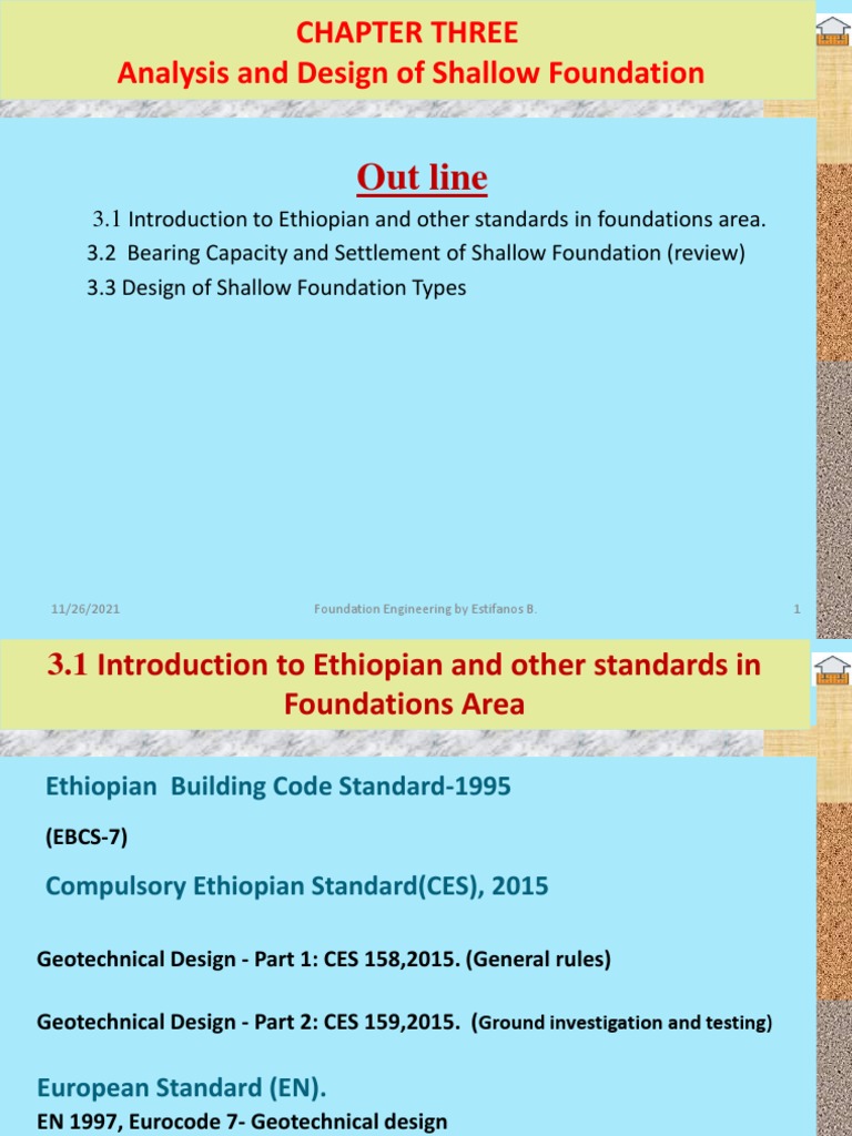 Chapter three Design of Shallow Foundation.pdf | PDF | Foundation ...
