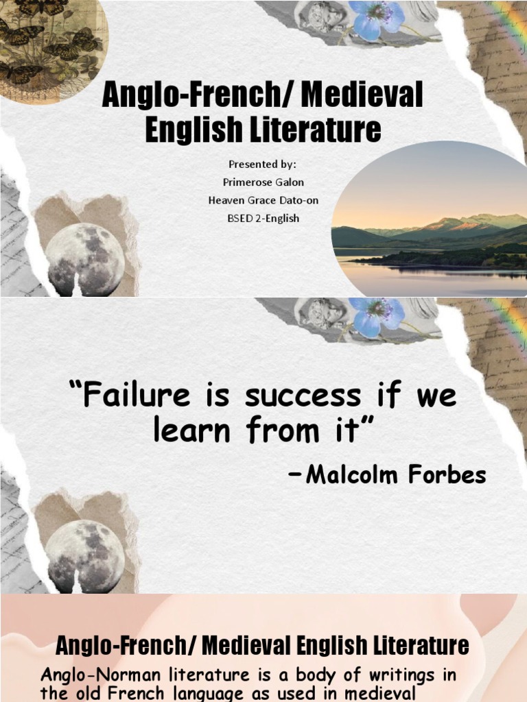 Anglo-French Medieval Literature Overview | PDF | Classics