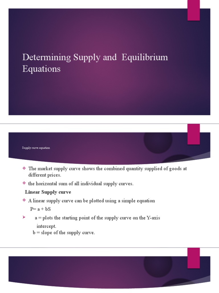 Demand and Supply Equation | PDF | Supply (Economics) | Taxes
