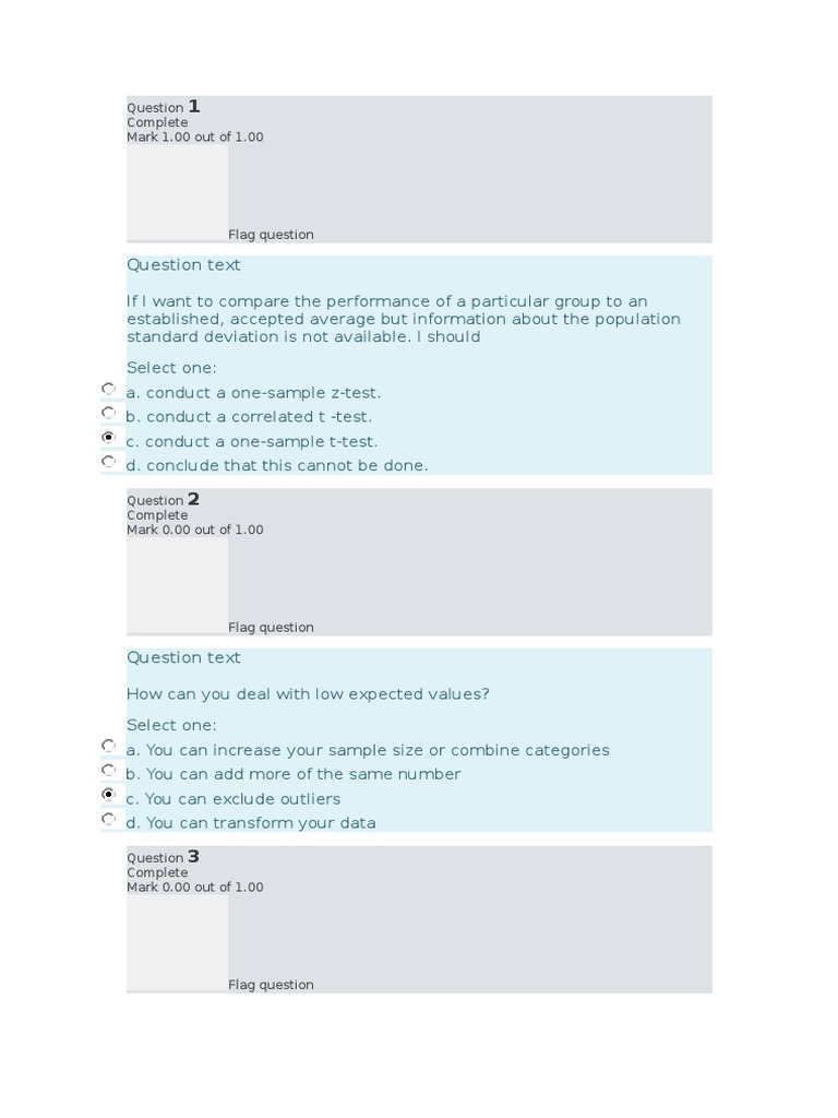 Quantitative Methods Exam Questions | PDF | Statistics | Student's T Test