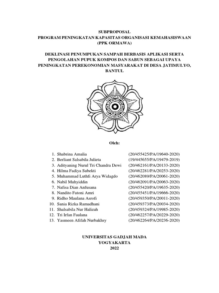Proposal PPK Ormawa | PDF | Bisnis | Ilmu Sosial