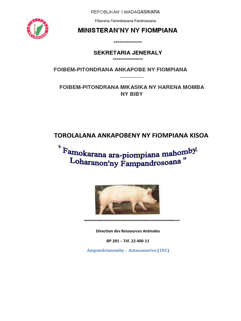 Fiche Tec Porcs PDF | PDF