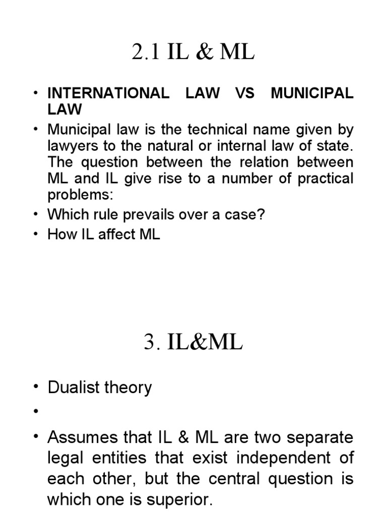 1235820719lecture 3 Inter Law VS Municipal Law | PDF | Treaty | International Law