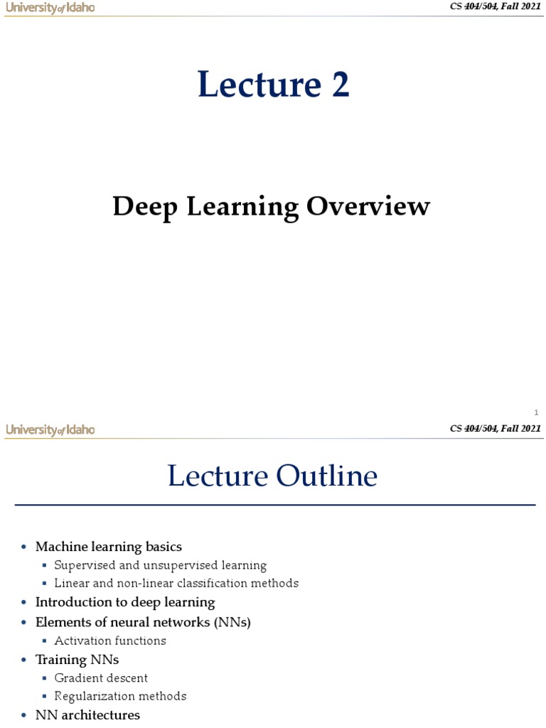 Lecture 8 Deep Learning Overview PDF | PDF | Machine Learning | Support Vector Machine