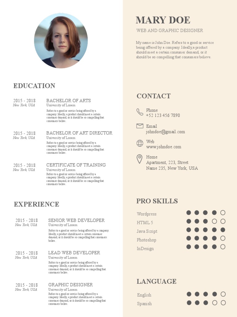 John Doe: Web & Graphic Designer | PDF | Hypertext | Internet