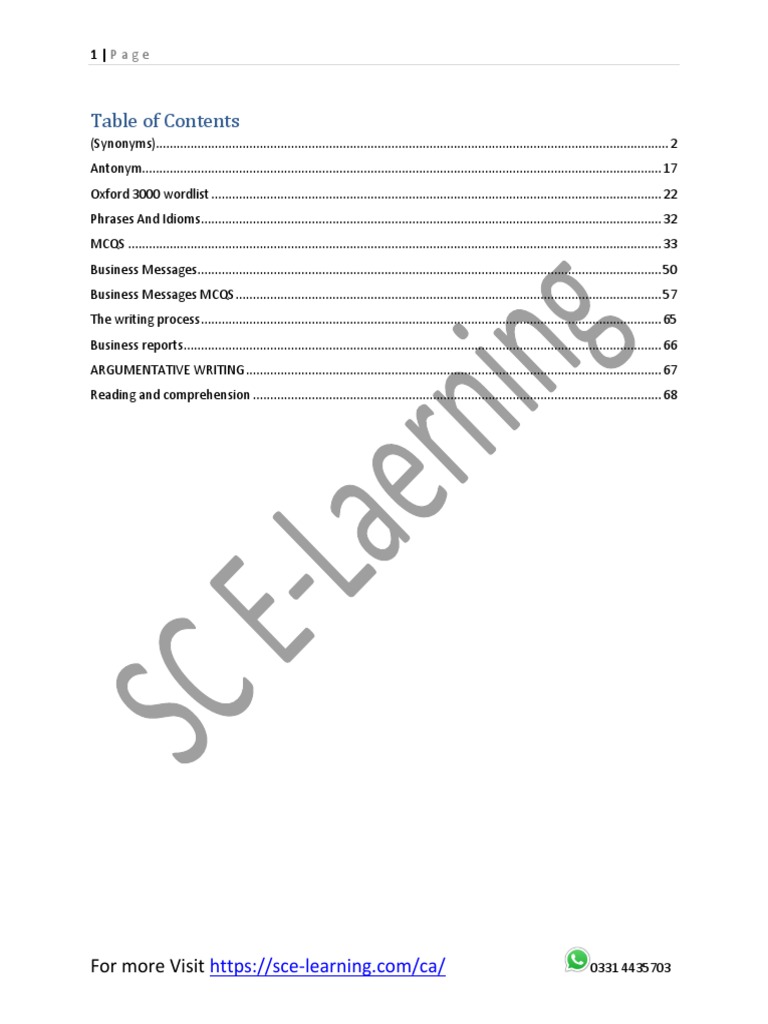PRC 1 SC e Learning MCQs Book | PDF | Adjective | Adverb