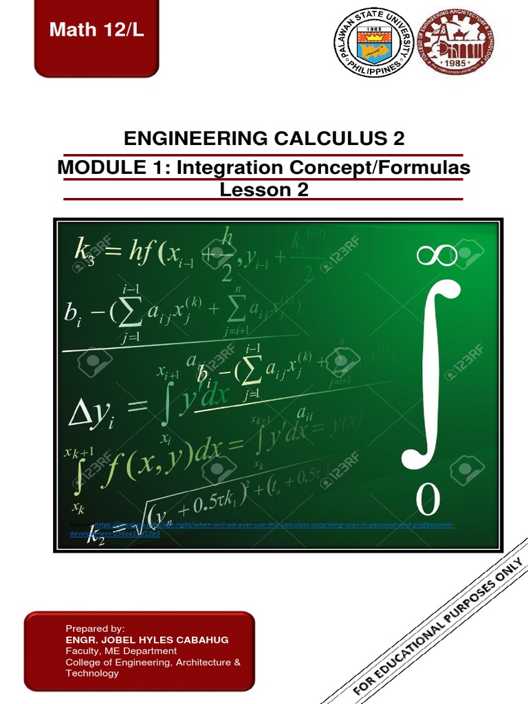 Module 1 Lesson 2 Integration Concept And Formulas Pdf Integral Function Mathematics