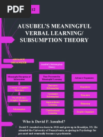 Ausubel's Meaningful Learning Theory | PDF | Hierarchy | Learning