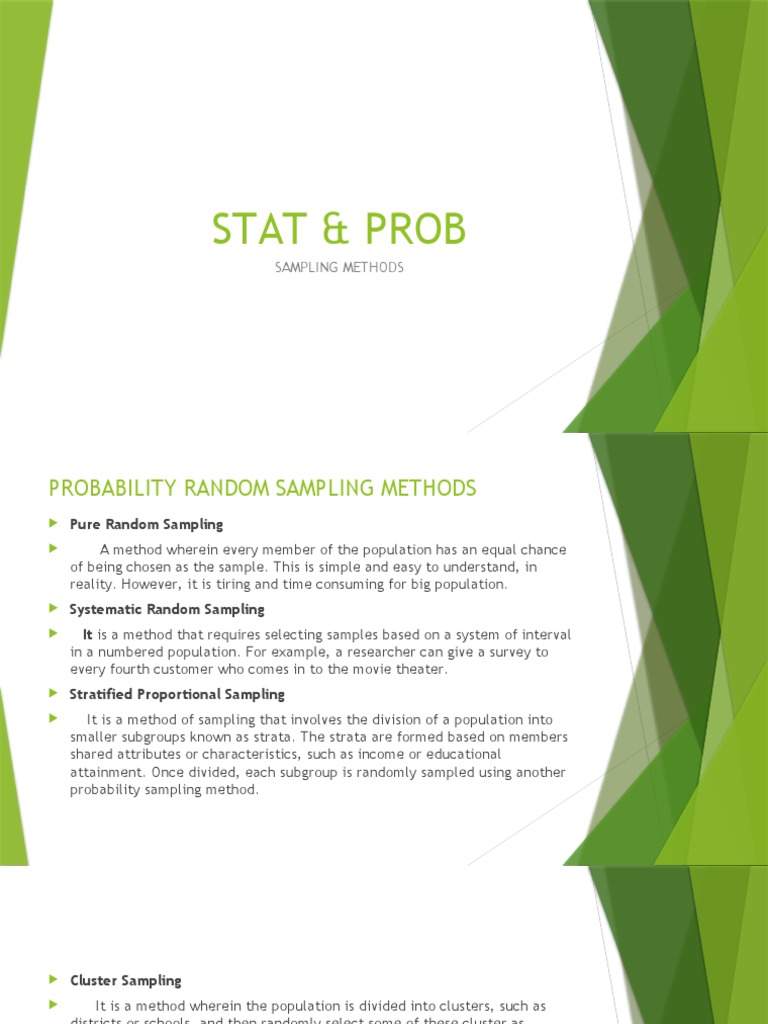 Statistical Sampling Methods Explained | PDF | Sampling (Statistics ... Statistical Sampling Methods Explained | PDF | Sampling (Statistics ...