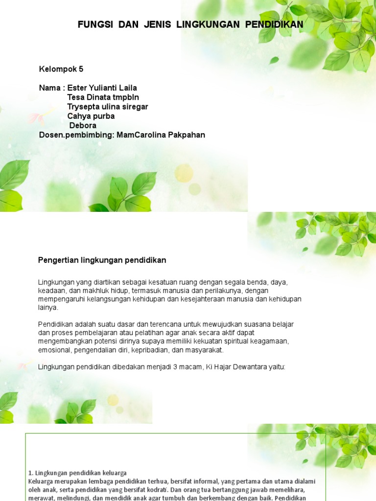 Fungsi Dan Jenis Pendidikan Kelompok 5 | PDF | Pengembangan Diri | Kesehatan Holistik
