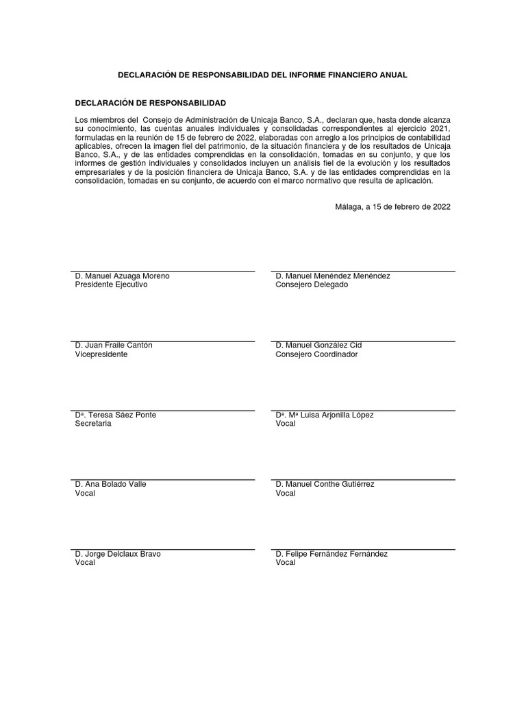 Cuentas Anuales Individuales 2021 PDF | PDF | Auditoría | Estado financiero