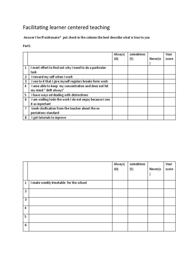 Facilitating Learner Centered Teaching | PDF Facilitating Learner Centered Teaching | PDF