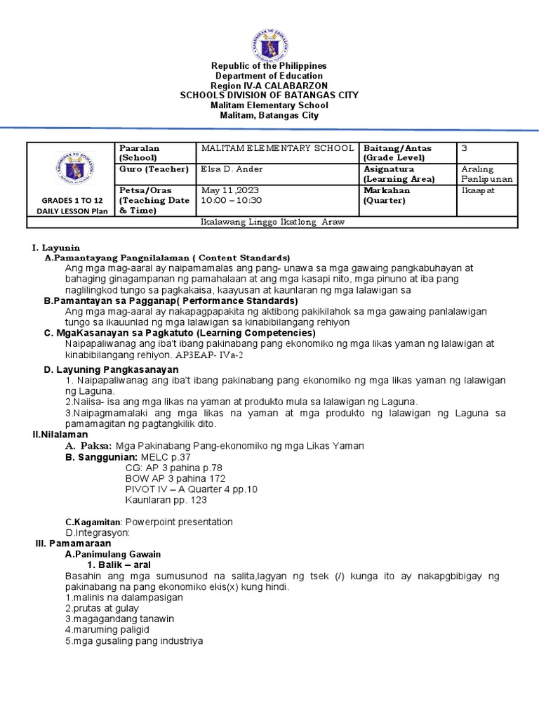 DLP-AP-Q4 Week-2 Day 3 | PDF DLP-AP-Q4 Week-2 Day 3 | PDF