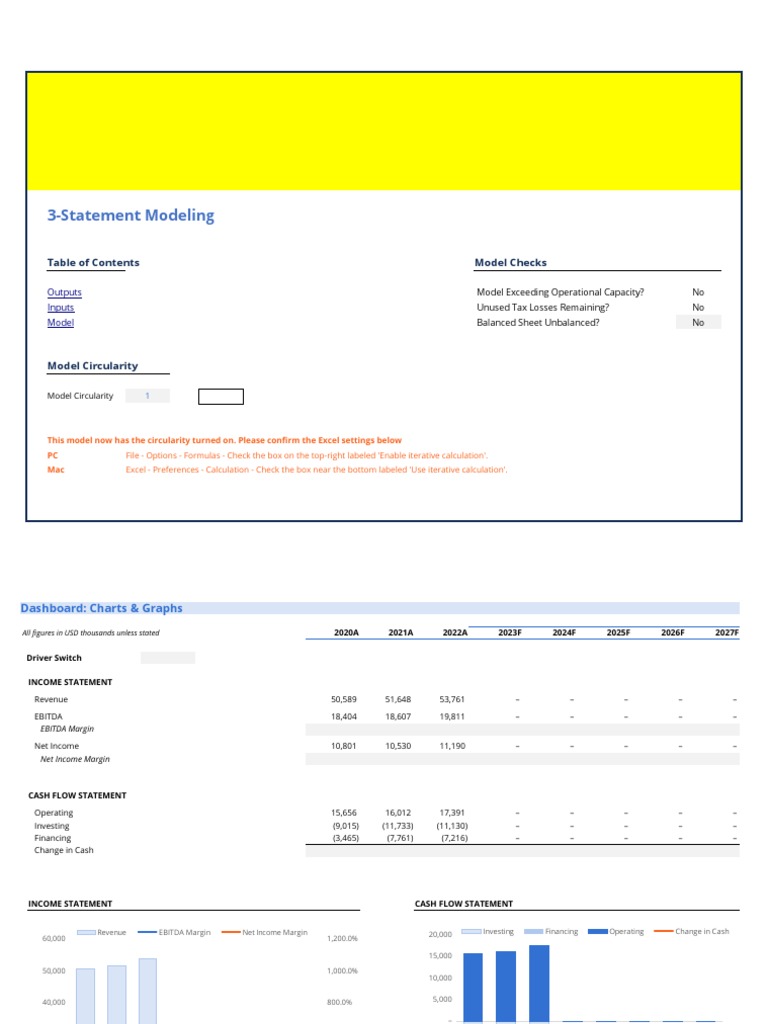 3StatementModelTemplate Full Version1 (1) | PDF