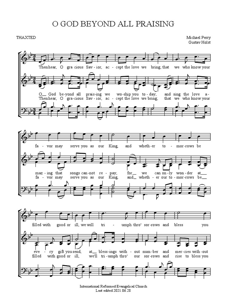 O God Beyond All Praising | PDF