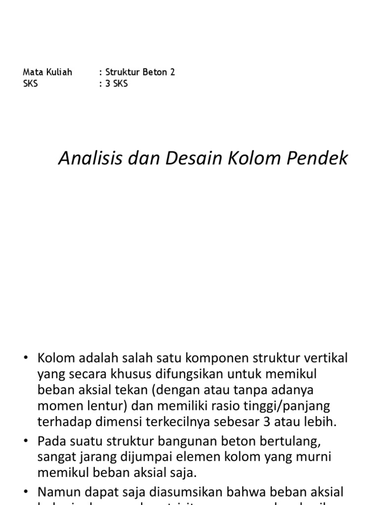 Modul 1 Kolom Pendek | PDF