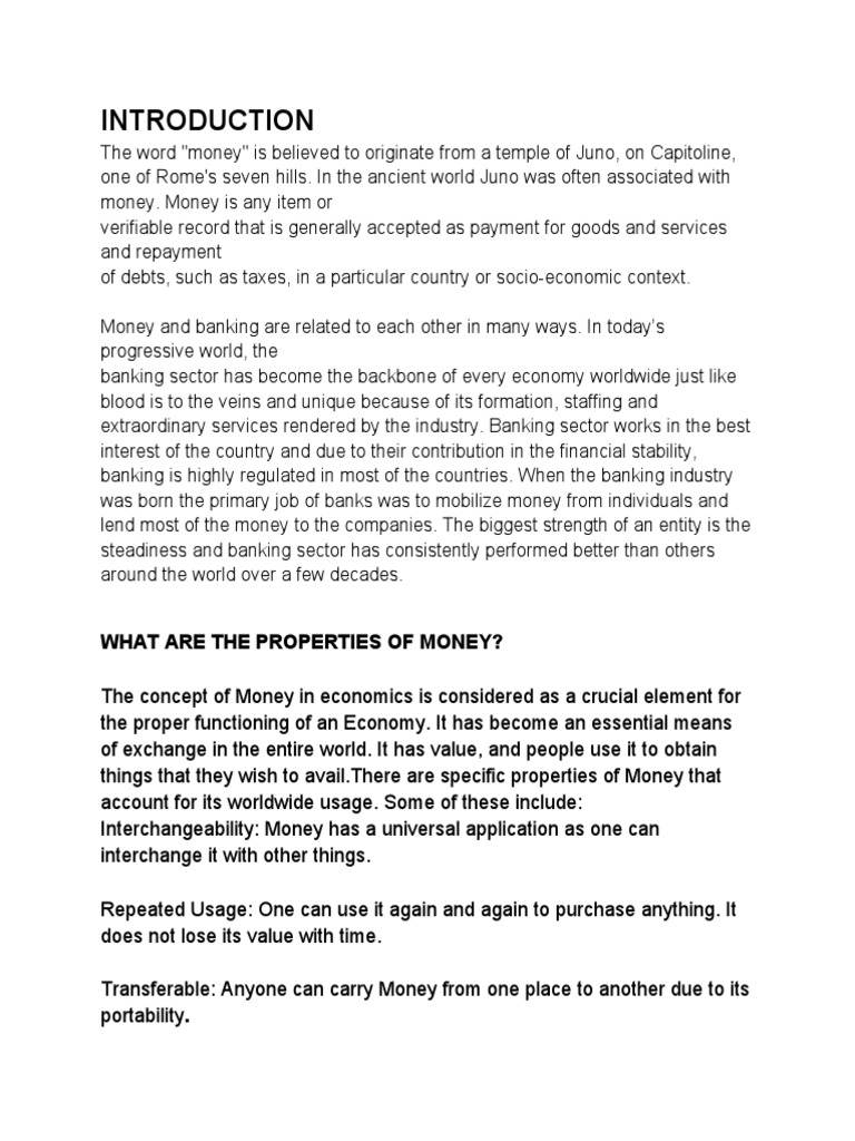 Economic Project On Money | PDF | Money Supply | Money