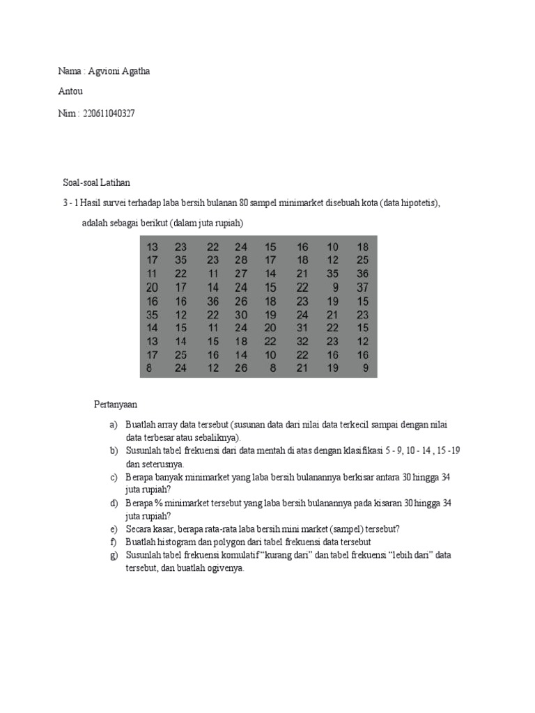 C7-Agvioni Antou (Statistik Tgs 3) | PDF