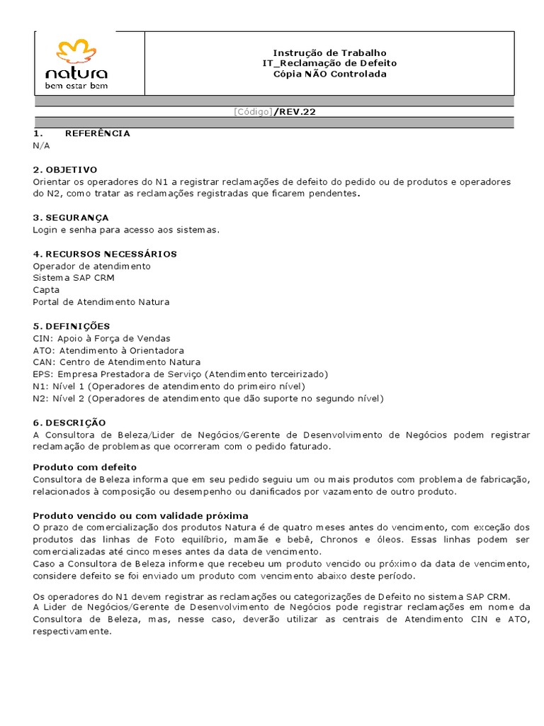 De Defeito | PDF | Embalagem e rotulagem | Beleza