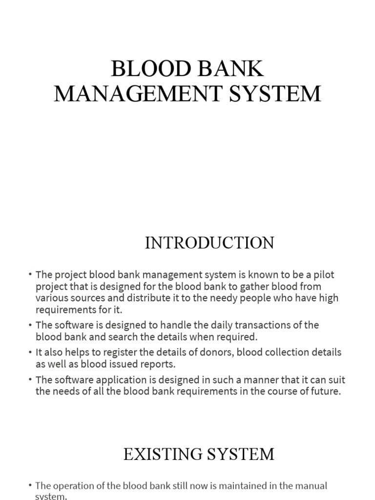 Blood Bank Management System - New | PDF | Cloud Computing | Databases
