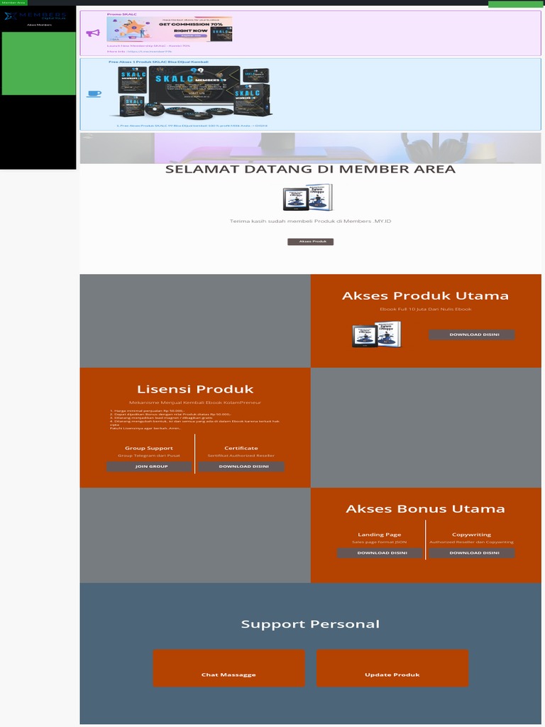 Ratusan Konten Dalam 1 Minggu - Akses Members PDF | PDF