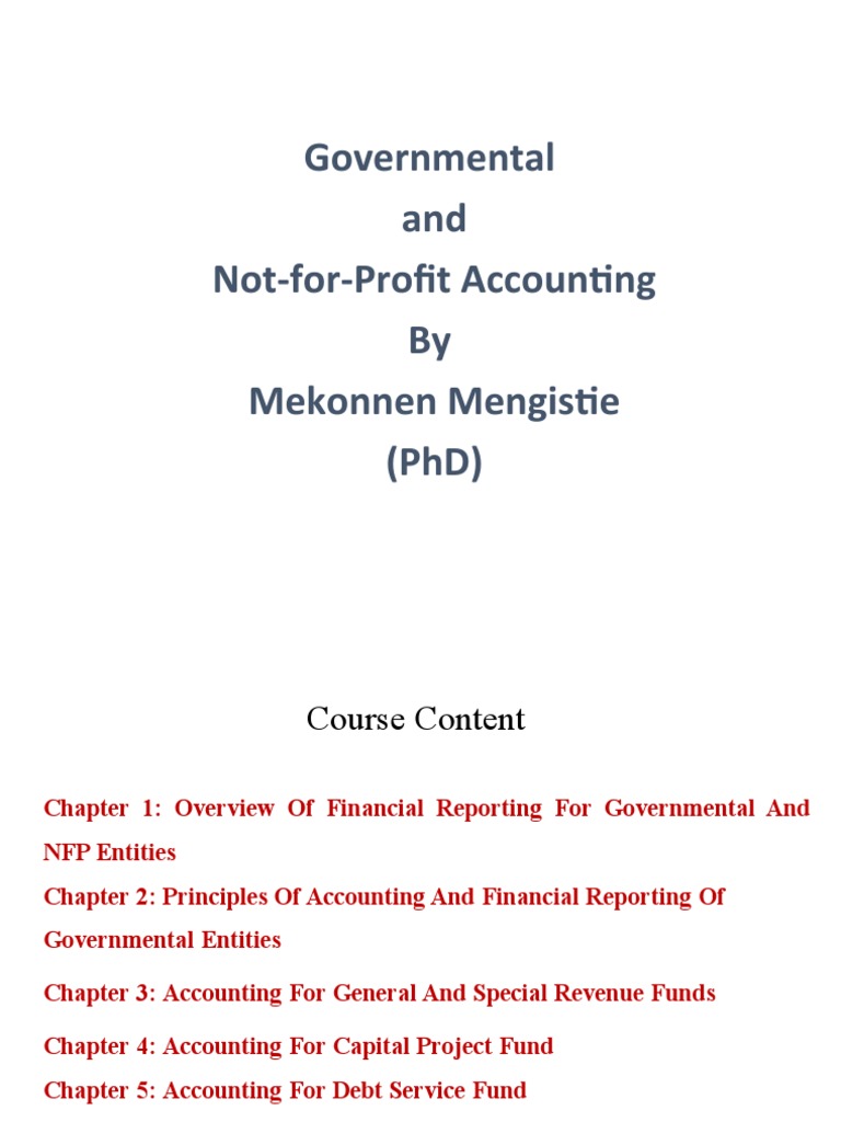 NFP CH1 | PDF | Fund Accounting | Financial Statement