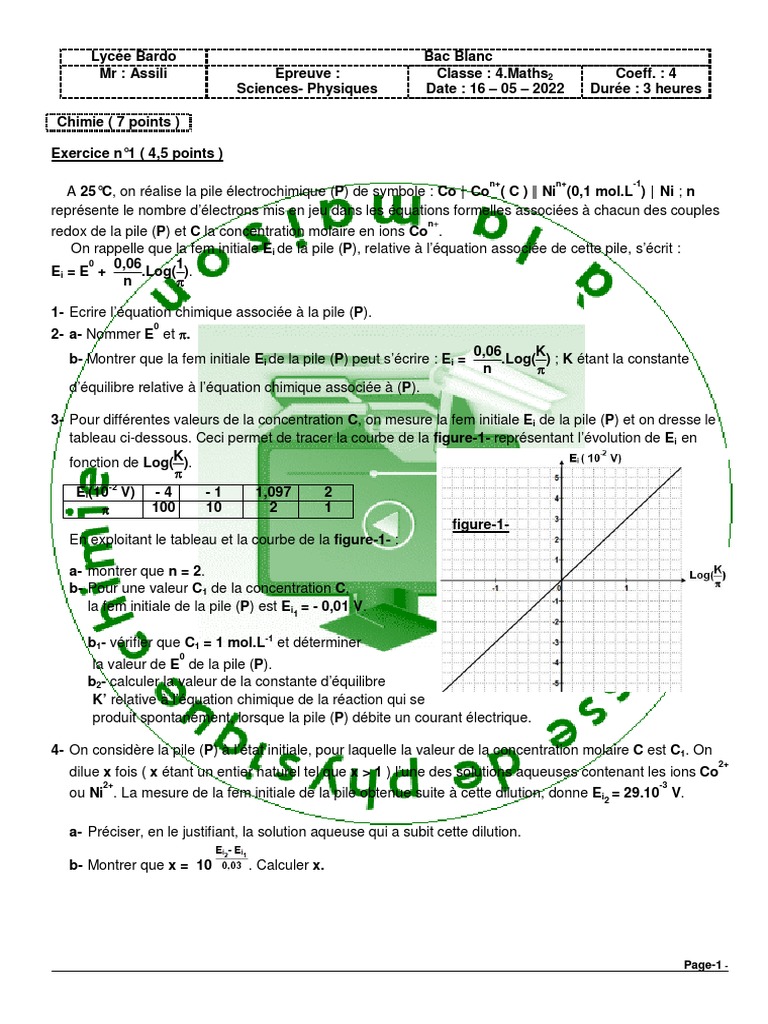 Bac Blanc4m | PDF | Atomes | Excitation (physique)