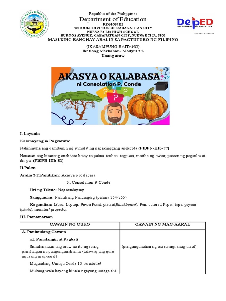 DTL Modyul 3.2 Tuklasin | PDF