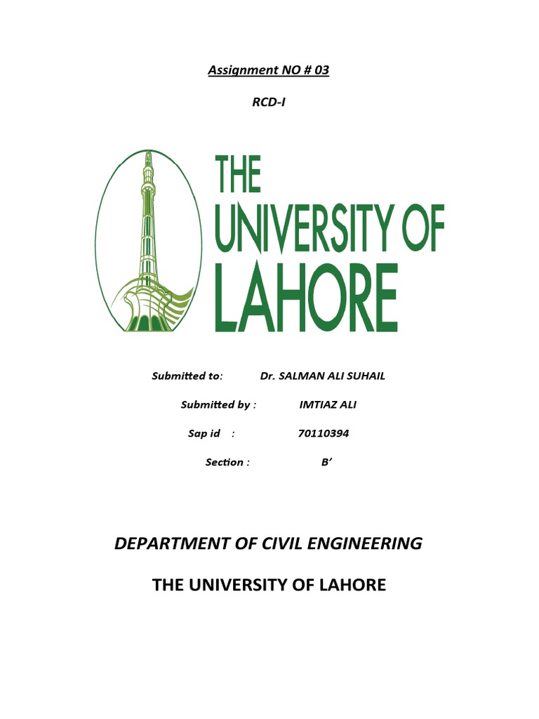 Civil Engineering Slab Design Assignment | PDF | Architectural Elements | Building Engineering