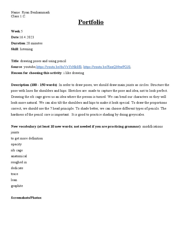Portfolio Template | PDF | Career & Growth