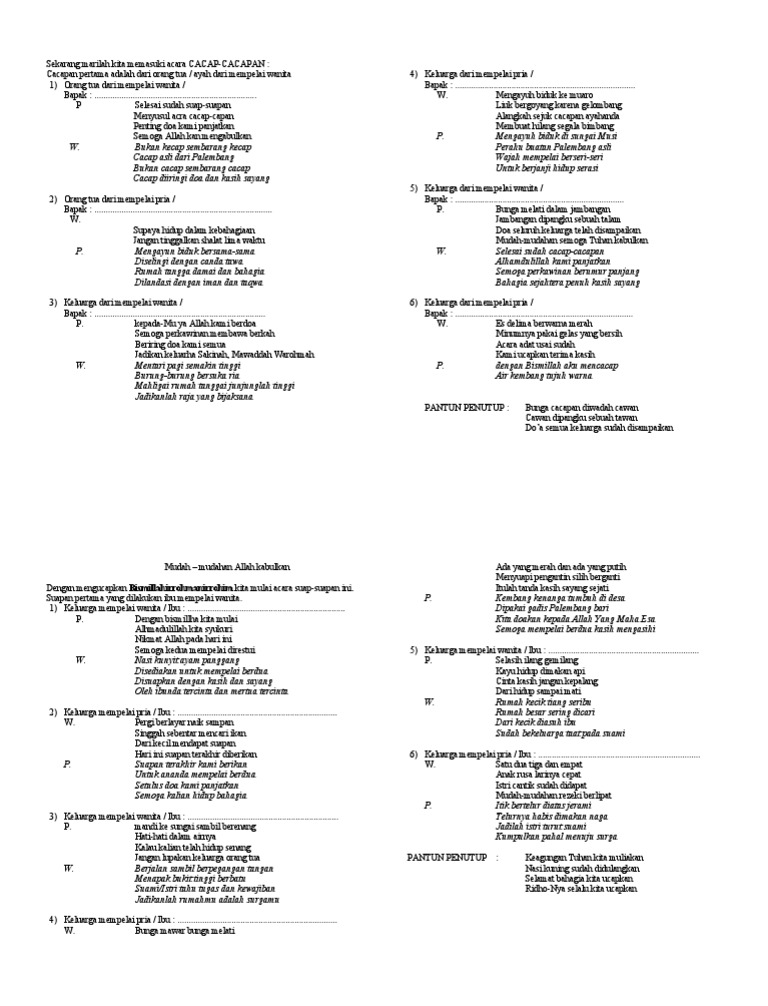 Acara Cacap Cacapan2 | PDF