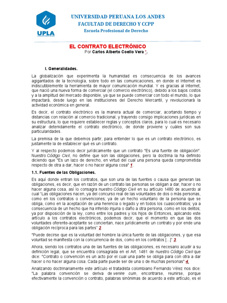 El Contrato Electrónico | PDF