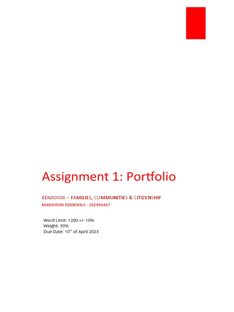EDU30006-A1-Humanities Portfolio-Maddison Edebohls-102906427 | PDF ...