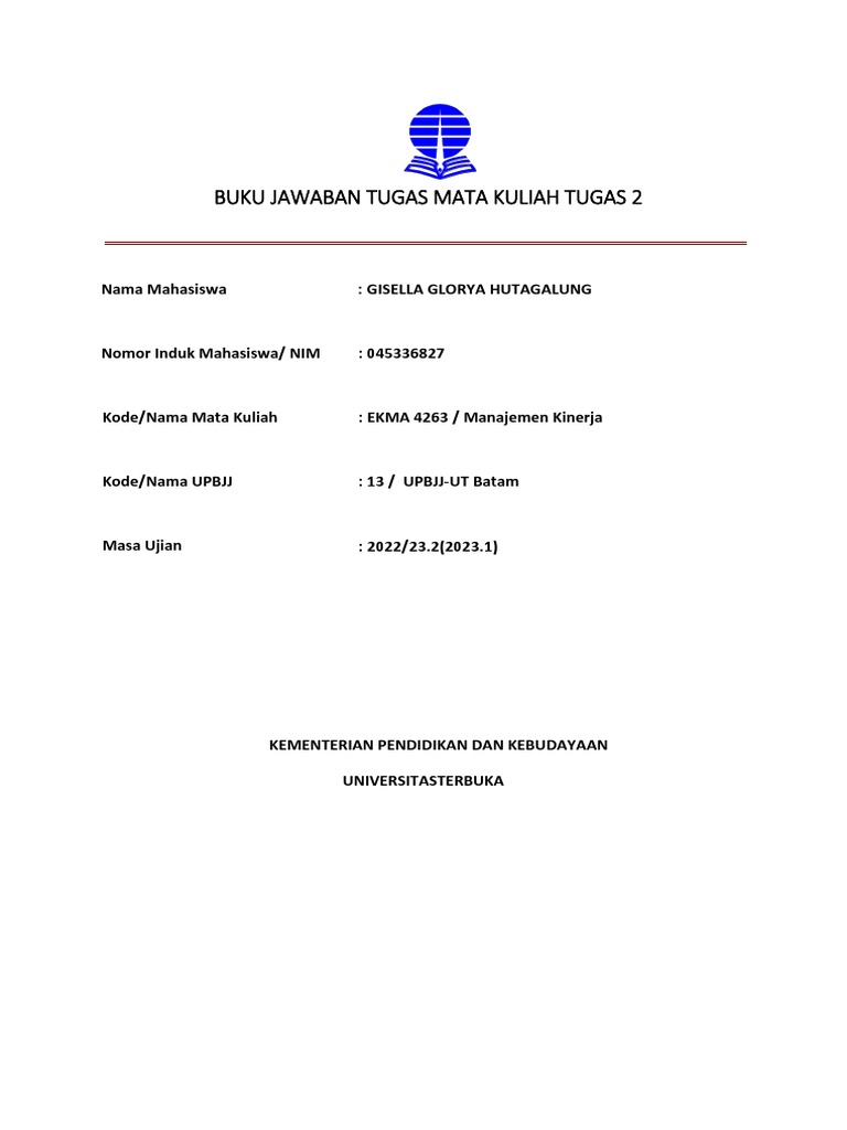 TMK 2 Manajemen Kinerja EKMA 4263 2023 - Gisella Glorya Hutagalung PDF | PDF