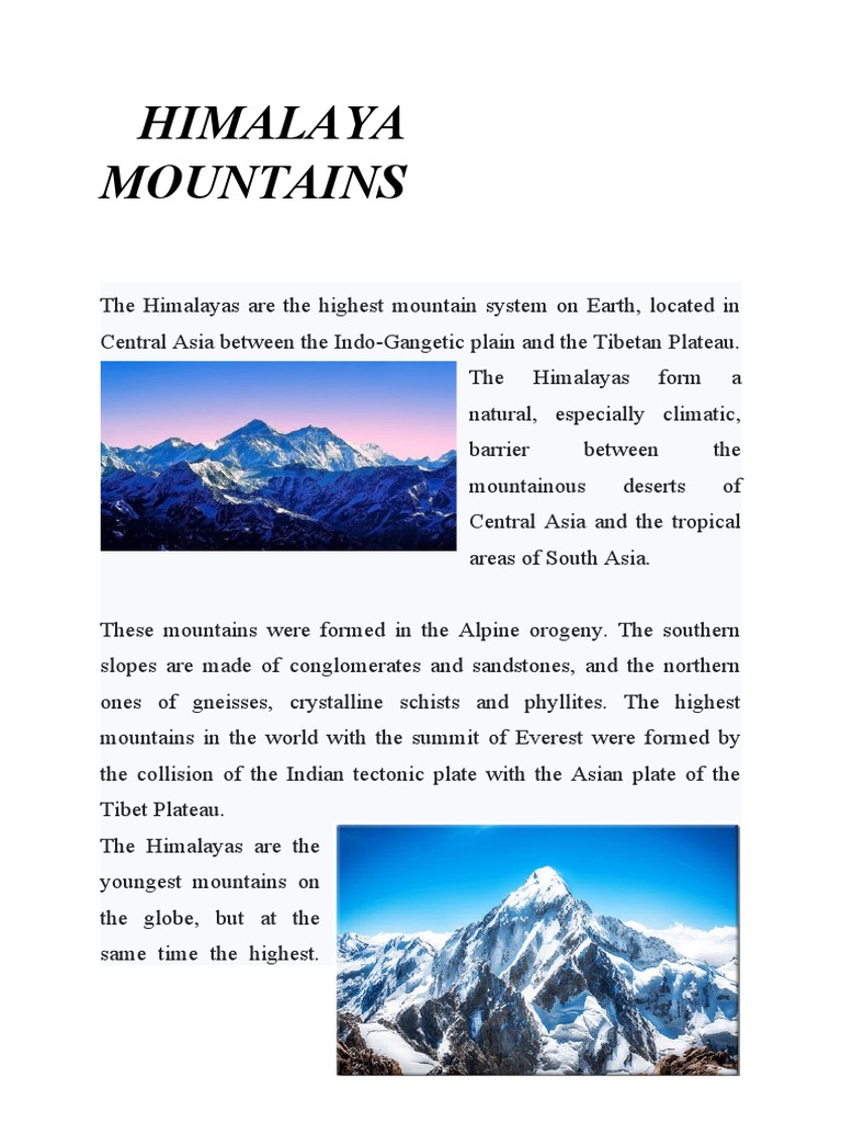 Mountains Himalaya | PDF