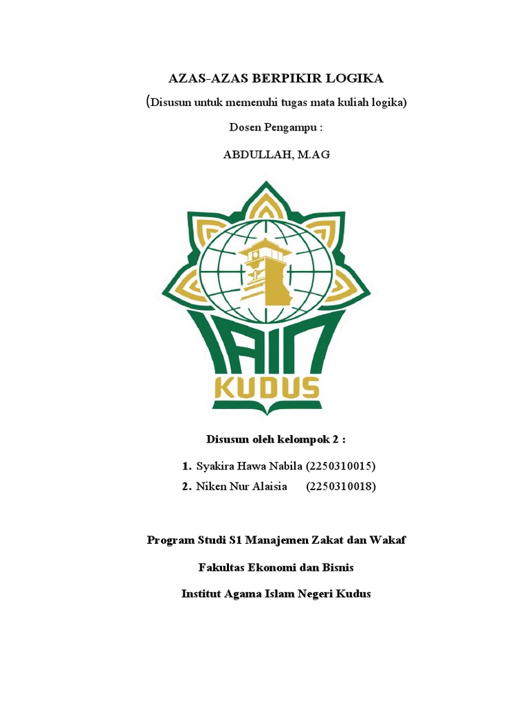 Makalah Azas Berpikir Dan Logika | PDF | Karier & Perkembangan