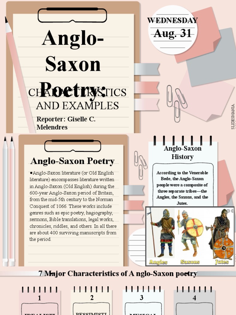 Anglo-Saxon Poetry Insights | PDF | Metre (Poetry) | Poetry