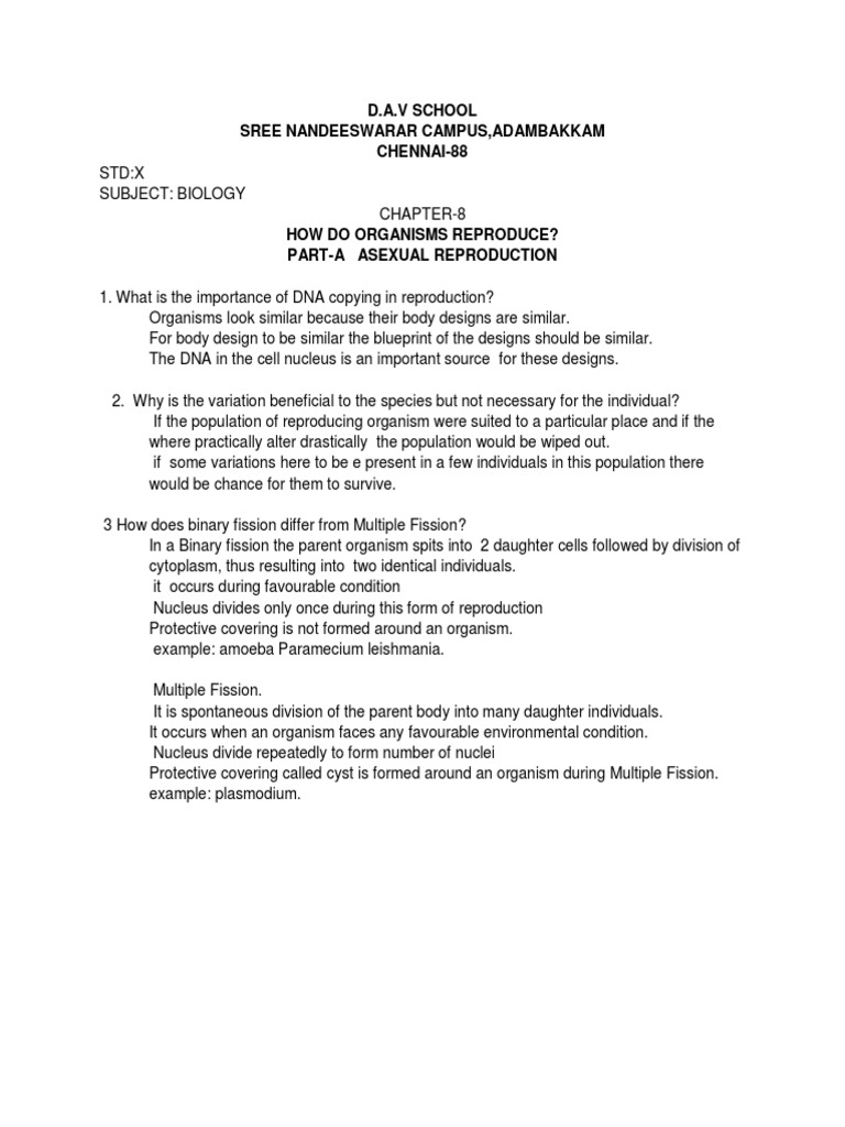 How Do Organisms Reproduce 1630165591 | PDF | Reproduction | Sexual ...