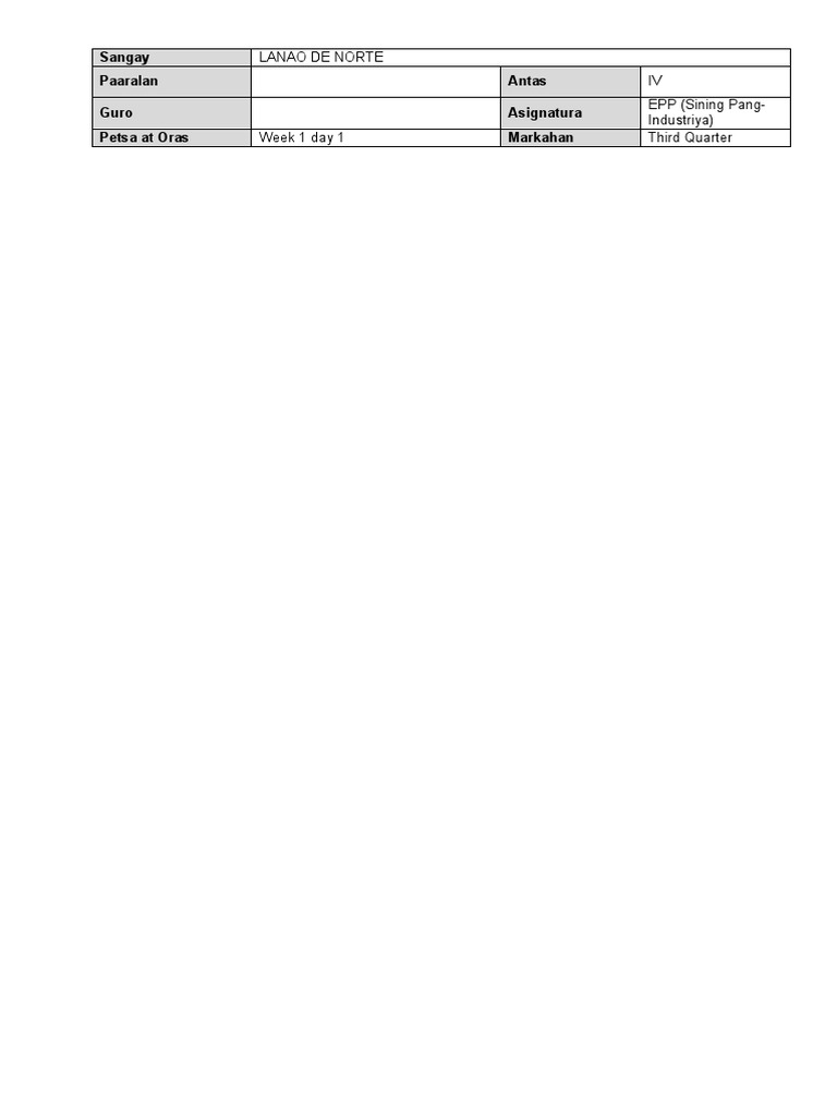 DLP-EPP 4 W1 Day 1 | PDF